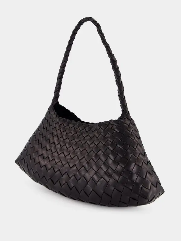 Dragon Diffusion Rosanna Woven Leather Baguette - Black