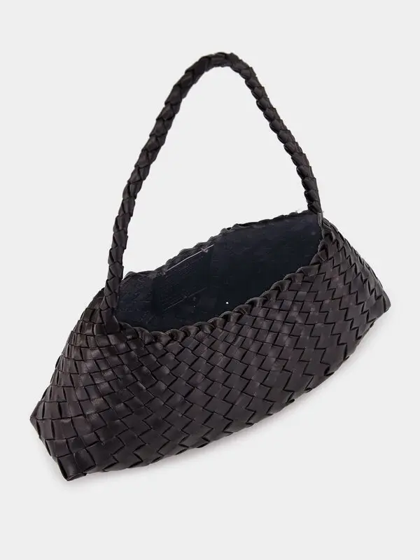 Dragon Diffusion Rosanna Woven Leather Baguette - Black