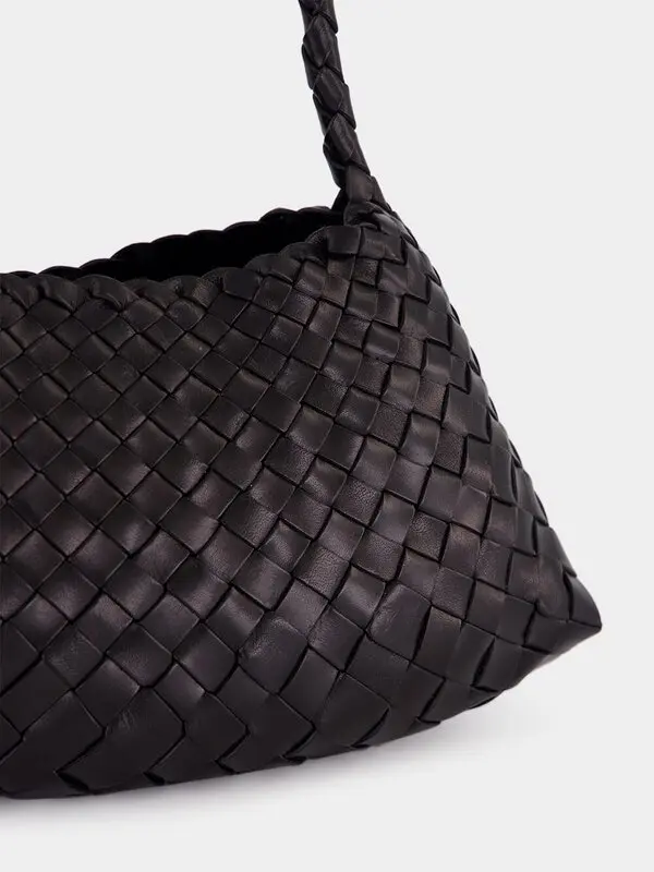 Dragon Diffusion Rosanna Woven Leather Baguette - Black