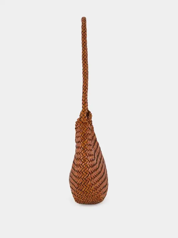 Dragon Diffusion Nova Luna Woven Leather Tote - Brown