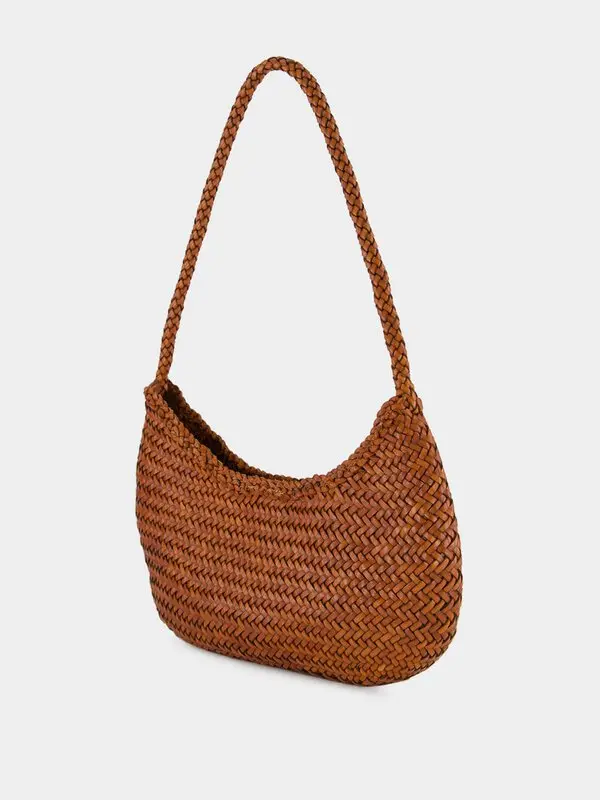 Dragon Diffusion Nova Luna Woven Leather Tote - Brown
