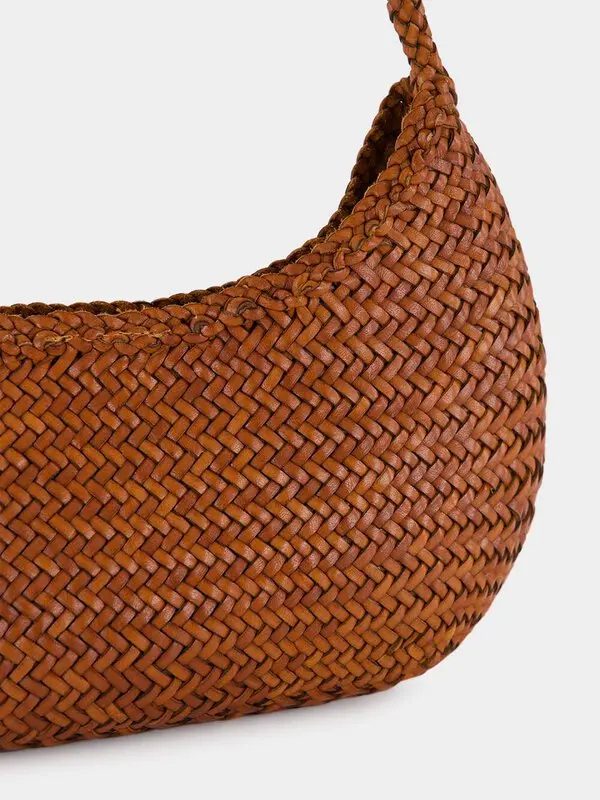 Dragon Diffusion Nova Luna Woven Leather Tote - Brown
