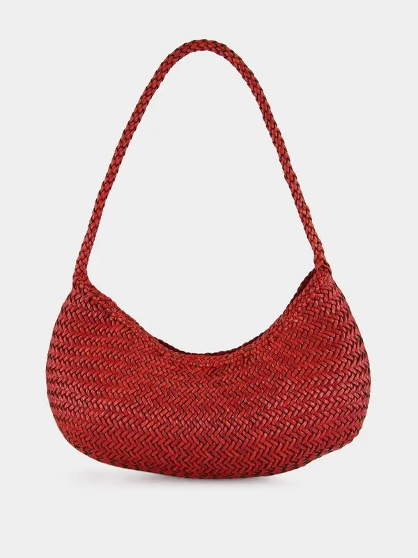 Dragon Diffusion Nova Luna Woven Leather Bag - Red
