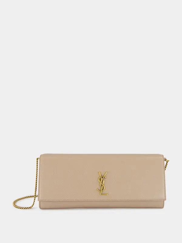 Saint Laurent Kate Clutch - Beige