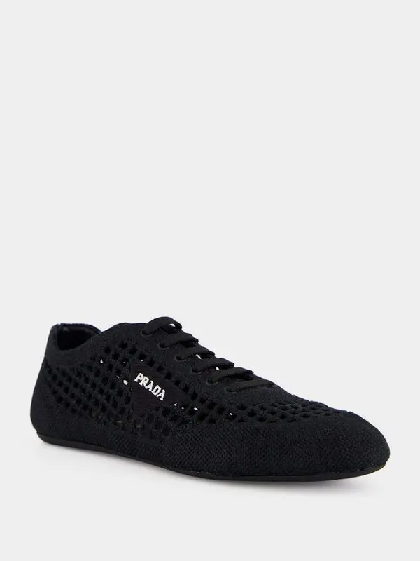 Prada Collapse Crochet Laced Sneakers