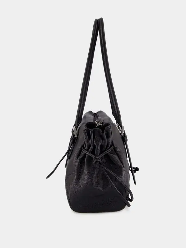 Prada Medium Leather Tote - Black