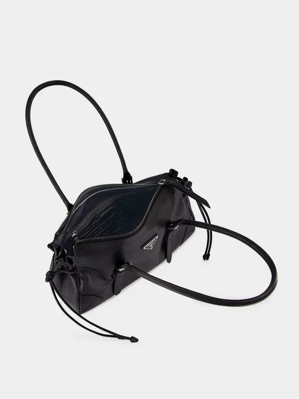 Prada Medium Leather Tote - Black