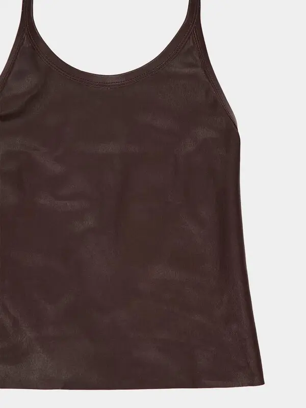 Stouls Leather Halter Top - Grey