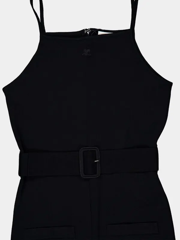 COURREGES Belted Knit Jumpsuit
