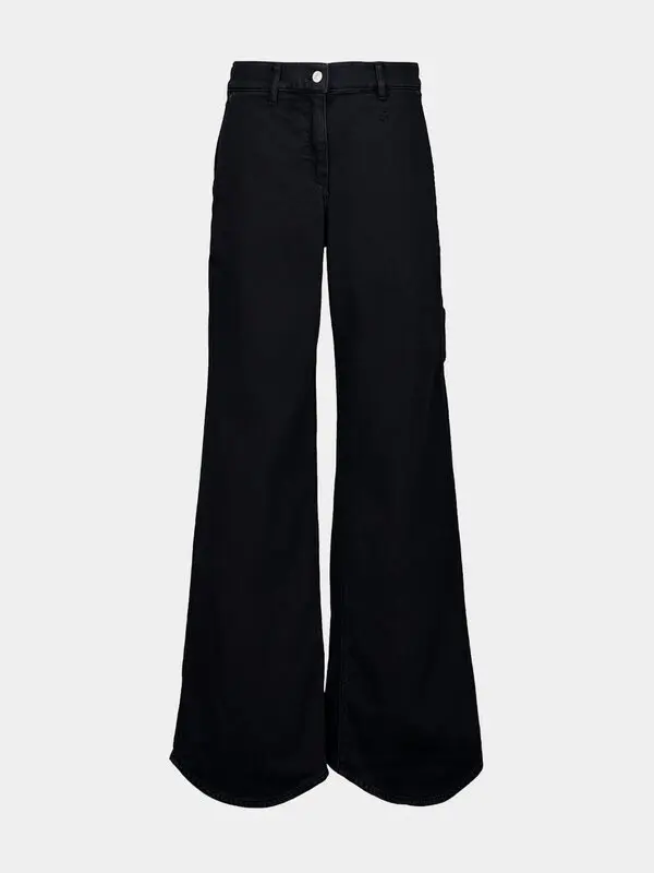 COURREGES Hammer Denim Baggy Pants - Black