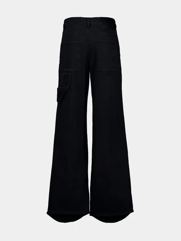 COURREGES Hammer Denim Baggy Pants - Black