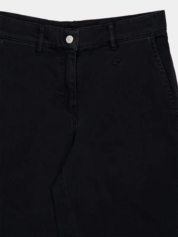 COURREGES Hammer Denim Baggy Pants - Black