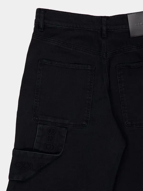 COURREGES Hammer Denim Baggy Pants - Black