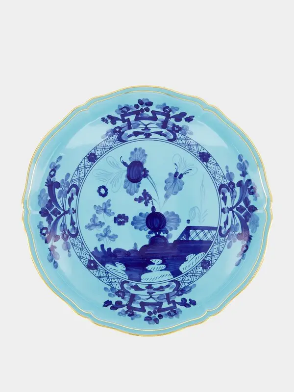 GINORI 1735 Iris Oriente Italiano Cake Stand - Blue