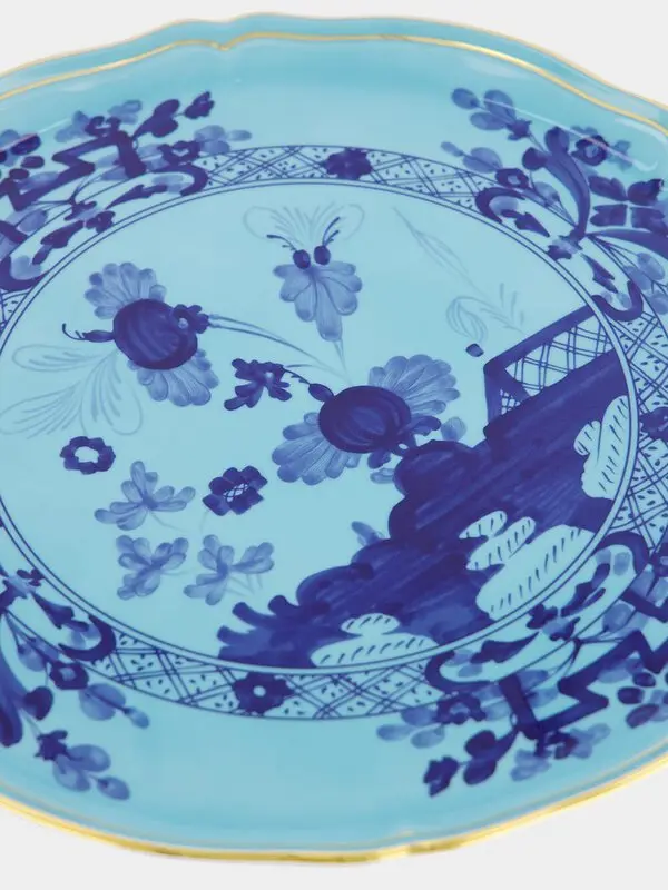 GINORI 1735 Iris Oriente Italiano Cake Stand - Blue