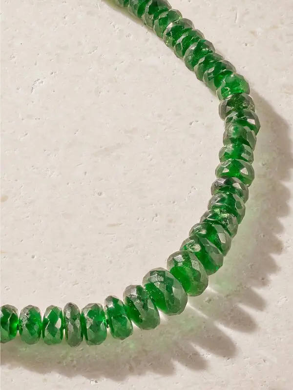 Jia Jia 14-karat Gold Chrome Diopside Necklace