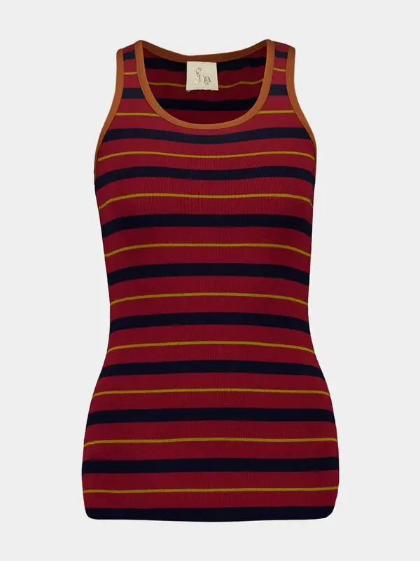 PAULA Julia Dahlia Knitted Striped Tank Top