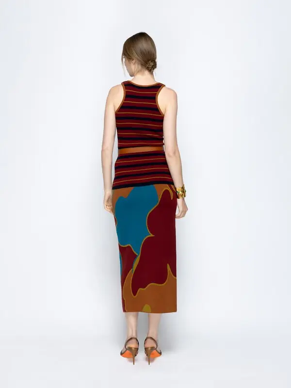 PAULA Julia Dahlia Knitted Striped Tank Top