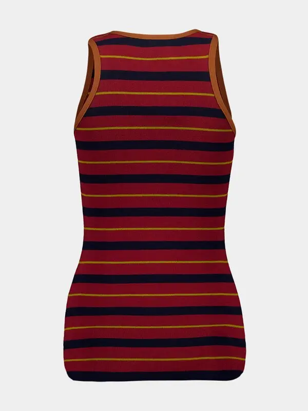 PAULA Julia Dahlia Knitted Striped Tank Top
