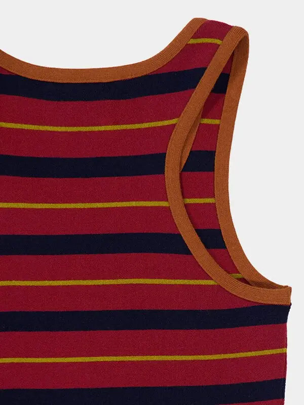PAULA Julia Dahlia Knitted Striped Tank Top