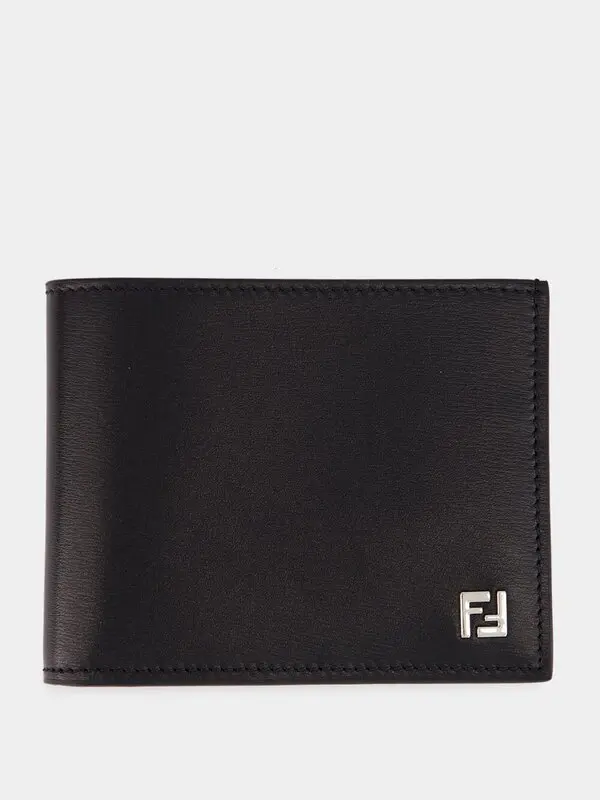 Fendi Leather Squared Ff Wallet - Black
