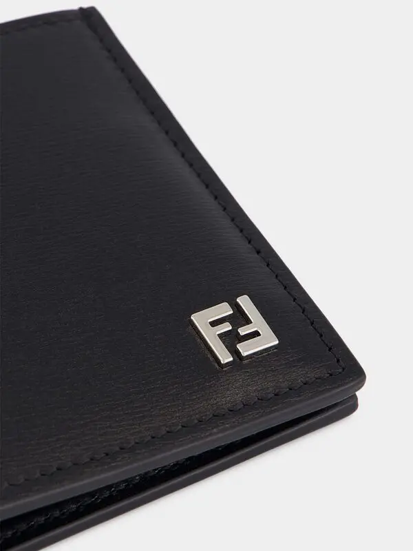Fendi Leather Squared Ff Wallet - Black
