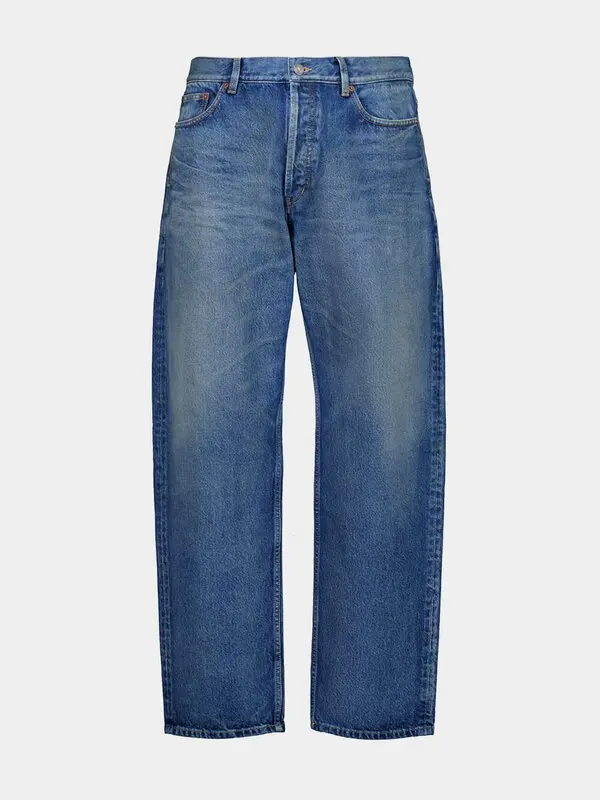 Saint Laurent Costa Rica Tapered Denim Jeans - Blue