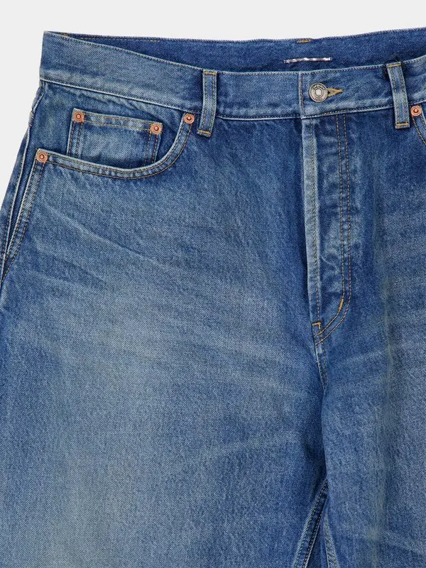 Saint Laurent Costa Rica Tapered Denim Jeans - Blue