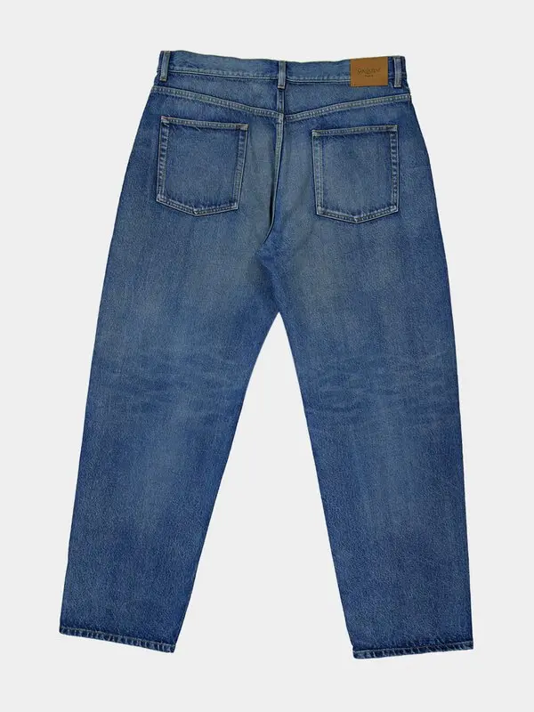 Saint Laurent Costa Rica Tapered Denim Jeans - Blue