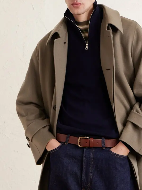 Purdey Linton Logo-embroidered Half-zip Sweater - Blue