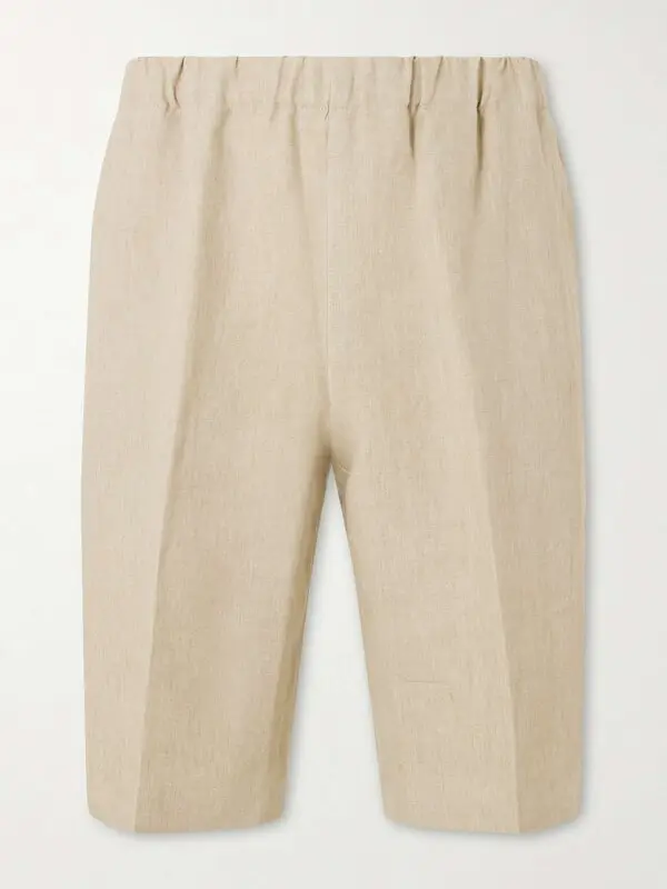 PIACENZA CASHMERE 1733 Straight-leg Linen Bermuda Shorts