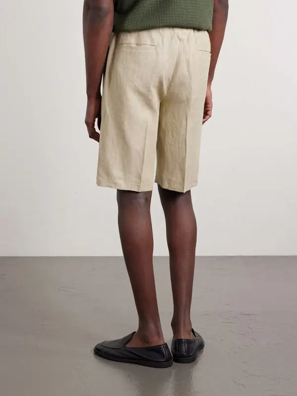 PIACENZA CASHMERE 1733 Straight-leg Linen Bermuda Shorts