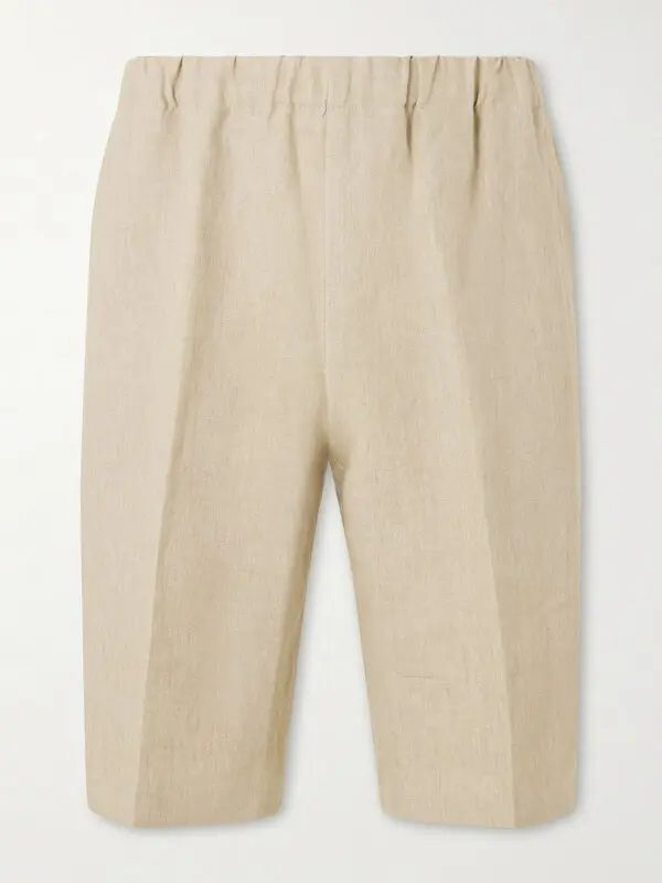 PIACENZA CASHMERE 1733 Straight-leg Linen Bermuda Shorts