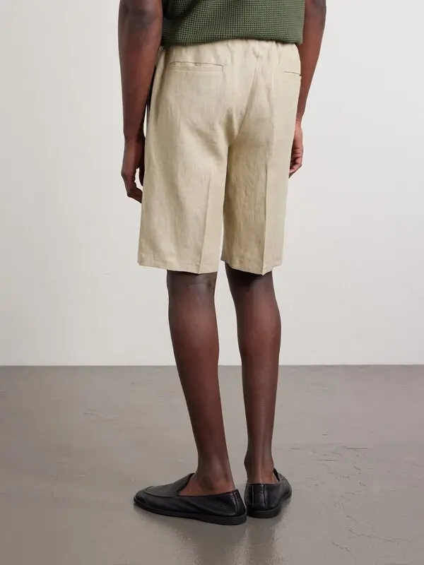 PIACENZA CASHMERE 1733 Straight-leg Linen Bermuda Shorts