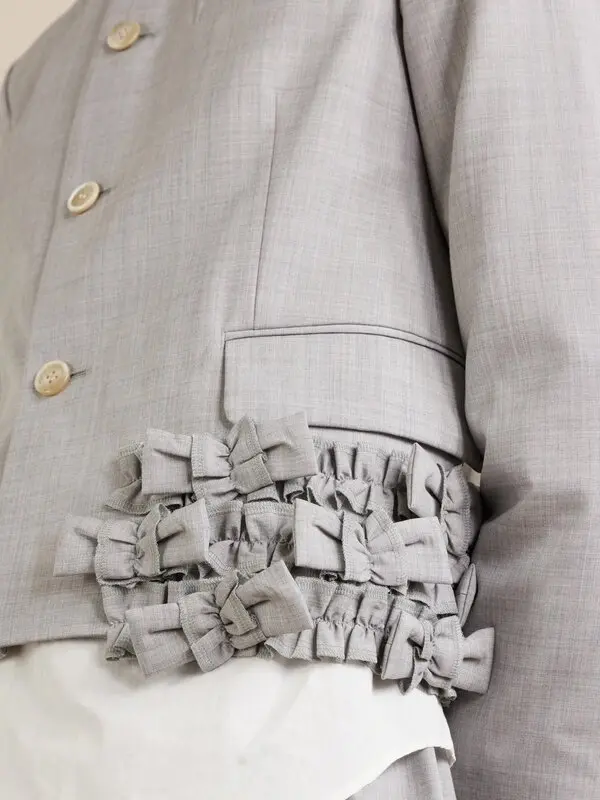 Comme Des Garçons Bow-embellished Wool Jacket