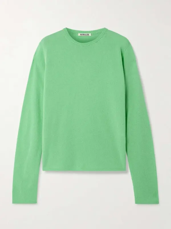 Auralee Cashmere And Silk-blend Sweater