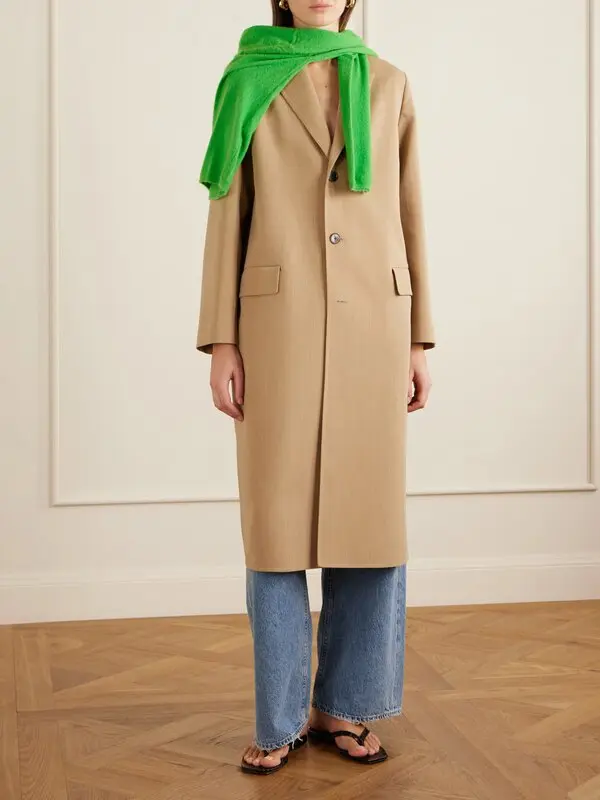 Auralee Brushed Cashmere And Cotton-blend Sweater - Green