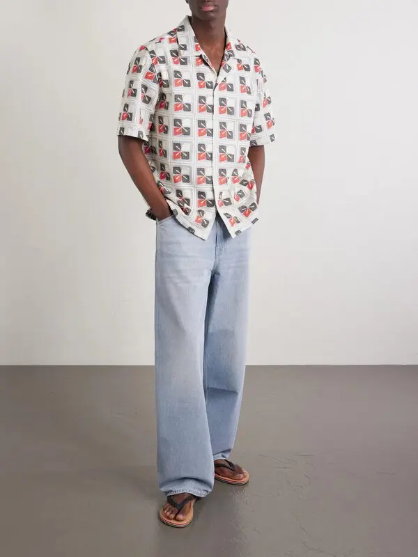 Nn07 Julio Camp-collar Embroidered Voile Shirt - Multi