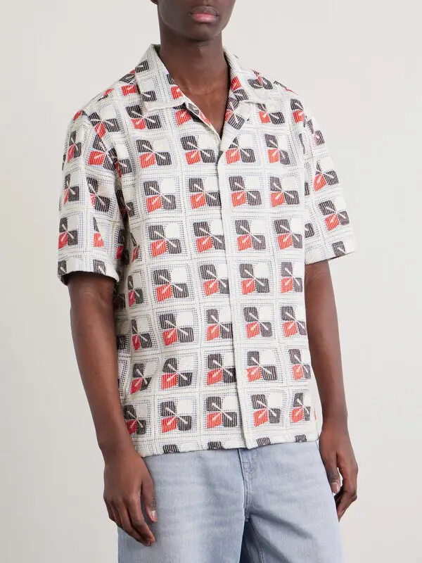 Nn07 Julio Camp-collar Embroidered Voile Shirt - Multi