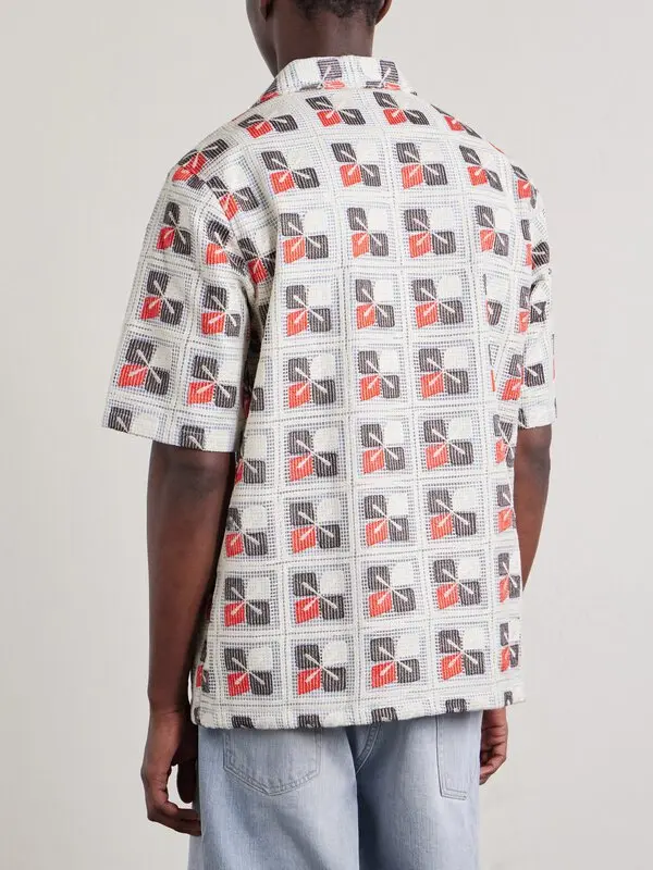 Nn07 Julio Camp-collar Embroidered Voile Shirt - Multi