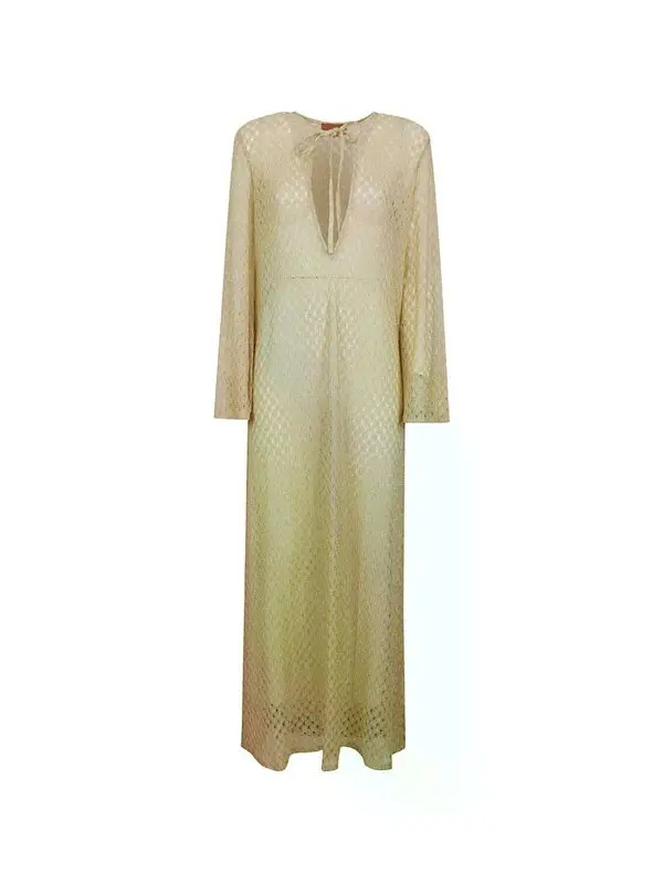 Missoni V-neck Maxi Dress - Neutrals