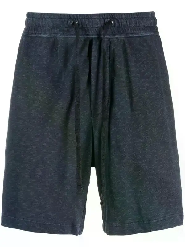 JAMES PERSE Mélange-effect Cotton Track Shorts