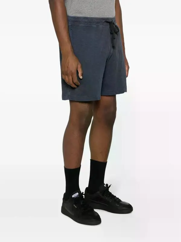 JAMES PERSE Mélange-effect Cotton Track Shorts