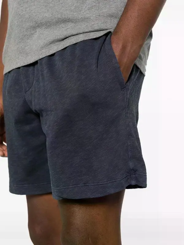 JAMES PERSE Mélange-effect Cotton Track Shorts