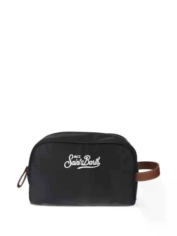 MC2 SAINT BARTH Logo Print Wash Bag - Black