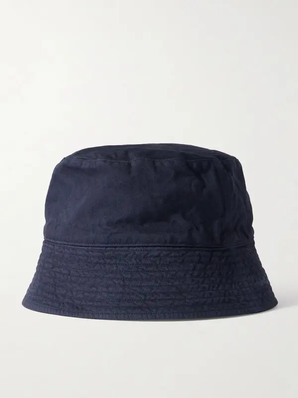 Auralee Kijima Takayuki Finx Cotton-twill Bucket Hat - Blue