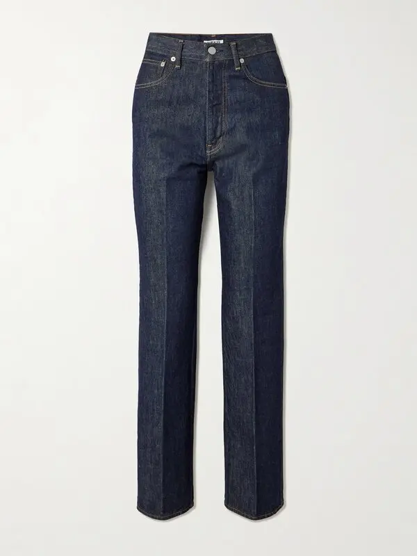 Auralee High-rise Straight-leg Jeans - Blue