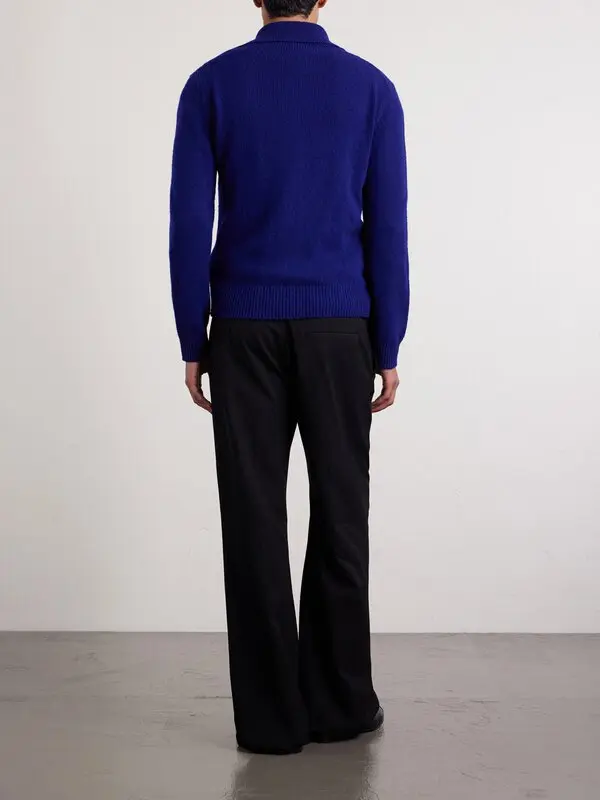 JIL SANDER Zip-up Wool-blend Sweater