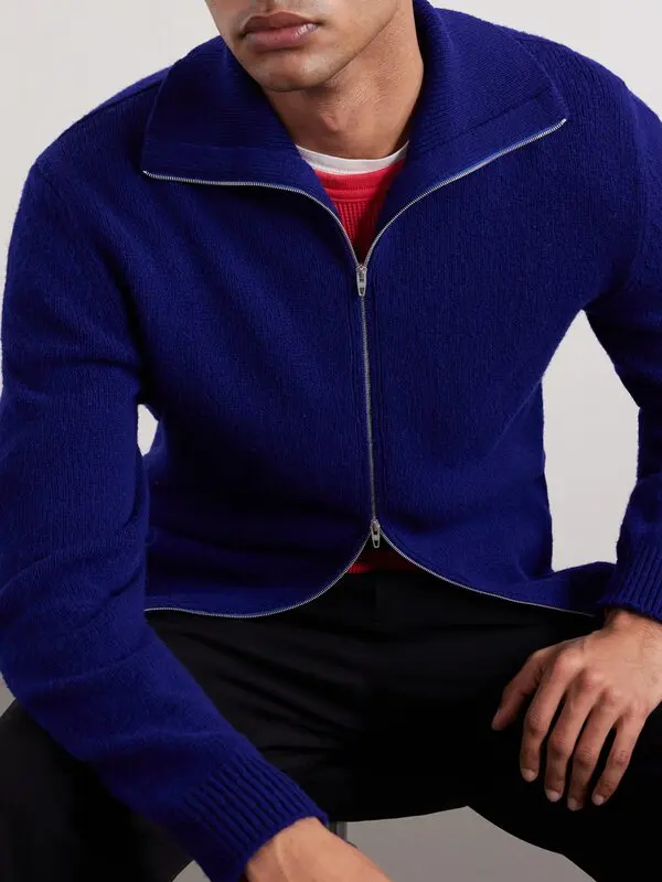 JIL SANDER Zip-up Wool-blend Sweater