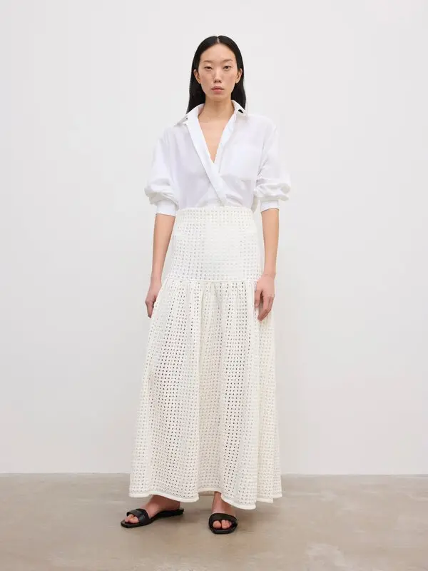 HOUSE OF DAGMAR Open Knit Maxi Skirt